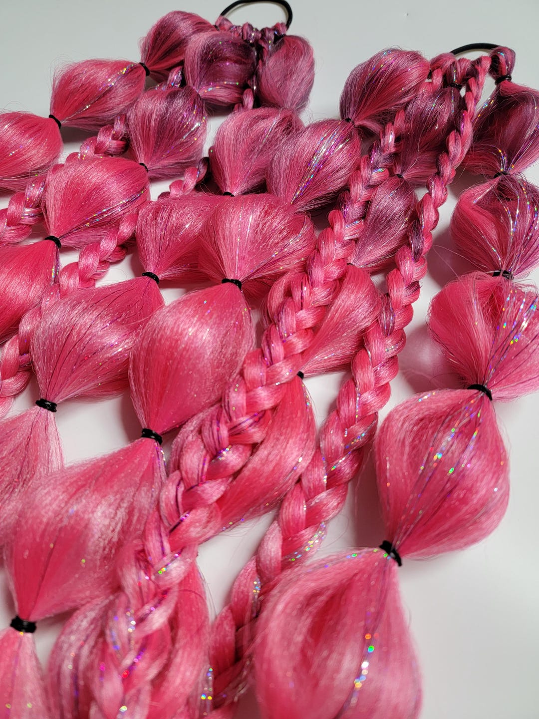 Bubblegum Baddie Festival Braid Hair Ties - Etsy