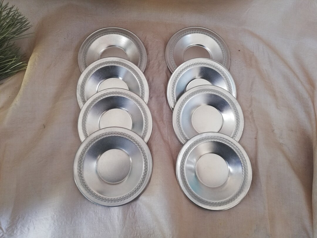 A Set of 8 Pewter Coasters Made in Italy. - Etsy