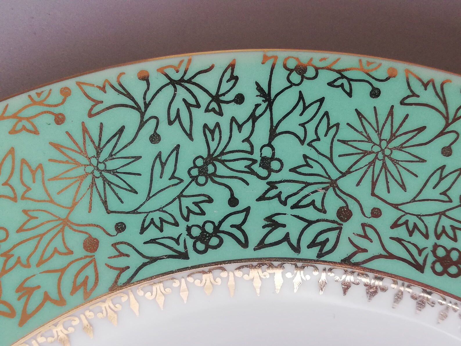 Bohemian Plate With Floral Motifs, Pirkenhammer Porcelain Plate From ...