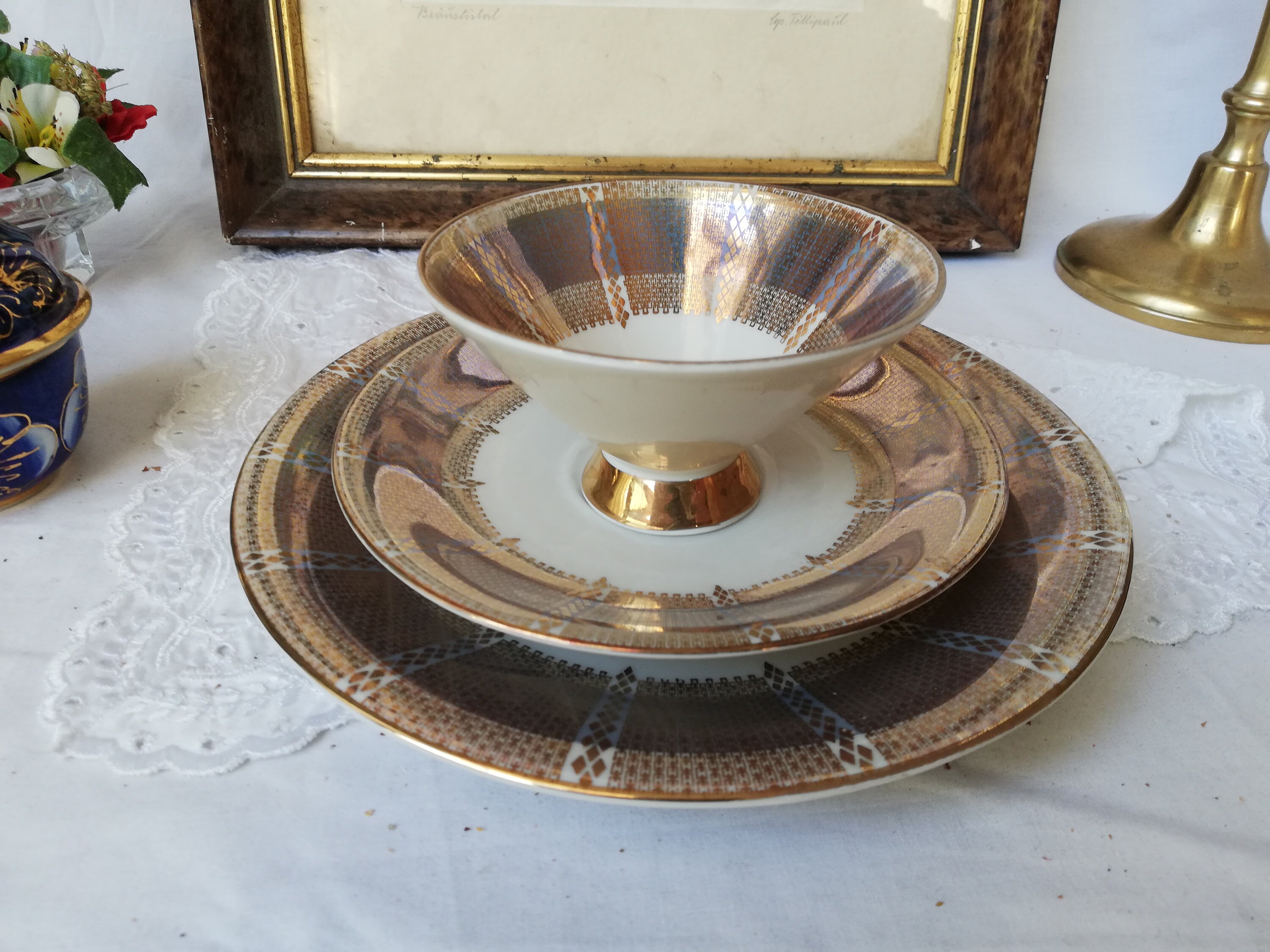 Three-piece Tea Service. Cup, Saucer and Plate. Vintage Germany - Etsy