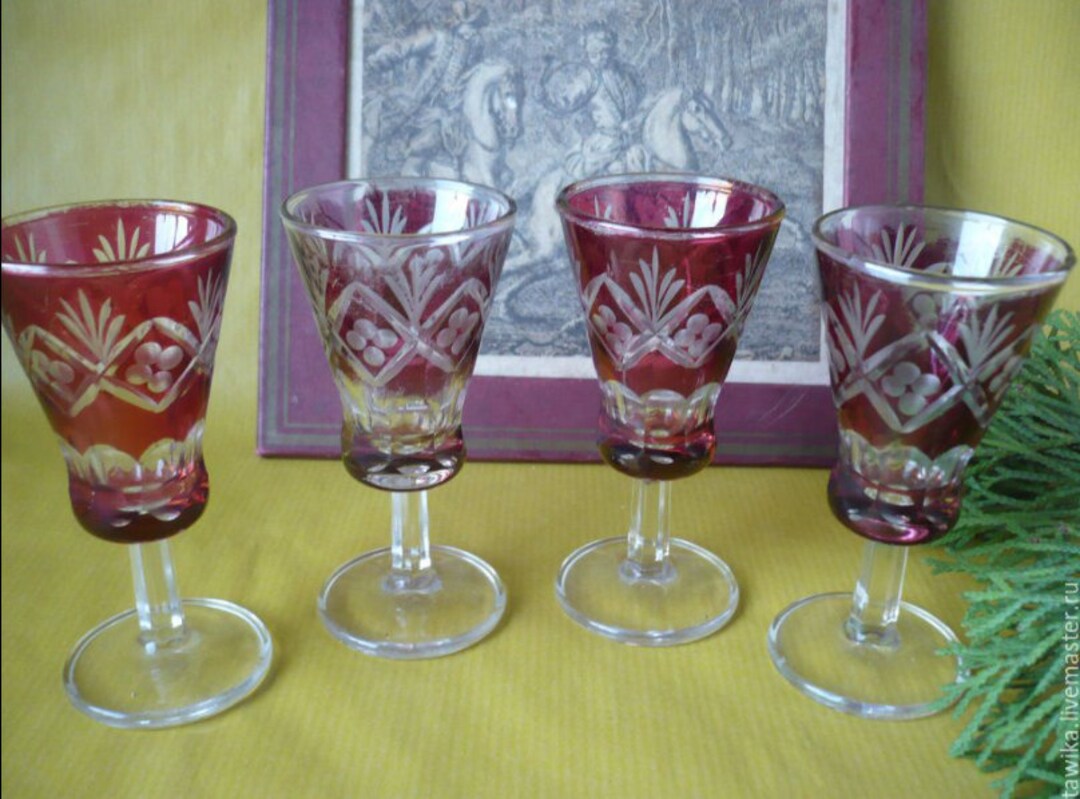 Lafitnik Shot Glasses Czech Republic Etsy