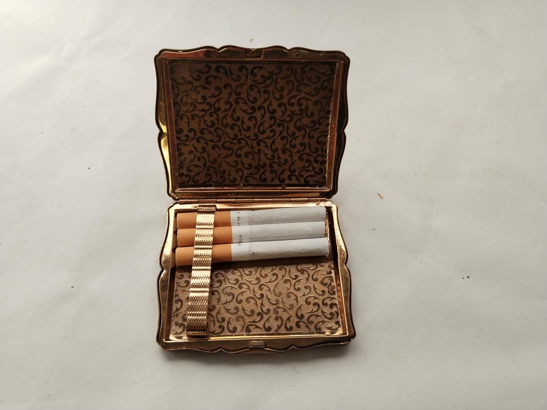 Vintage Cigarette Case Gold-plated – Stratton England – Elegant Ladies ...