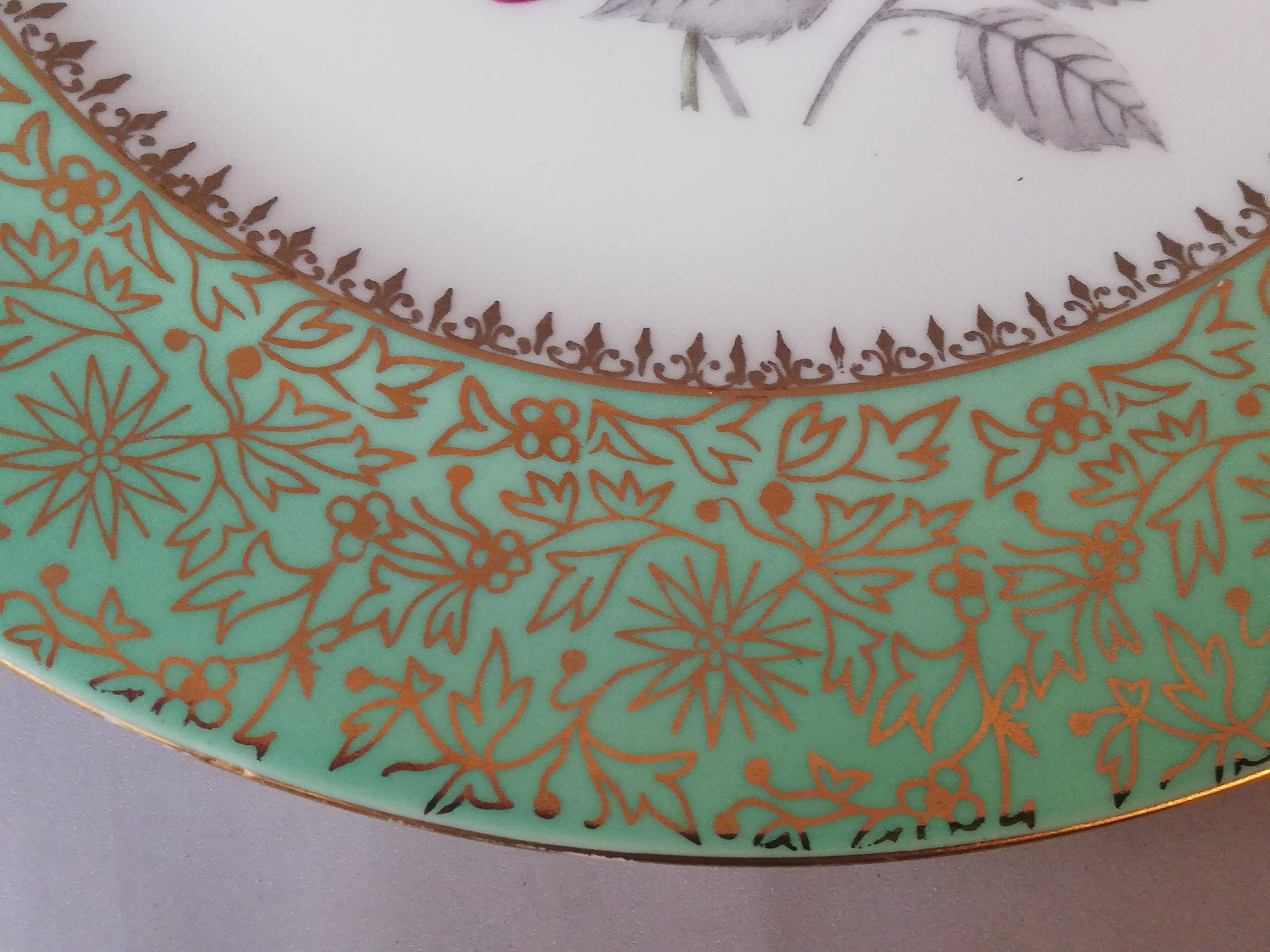 Bohemian Plate With Floral Motifs, Pirkenhammer Porcelain Plate From ...