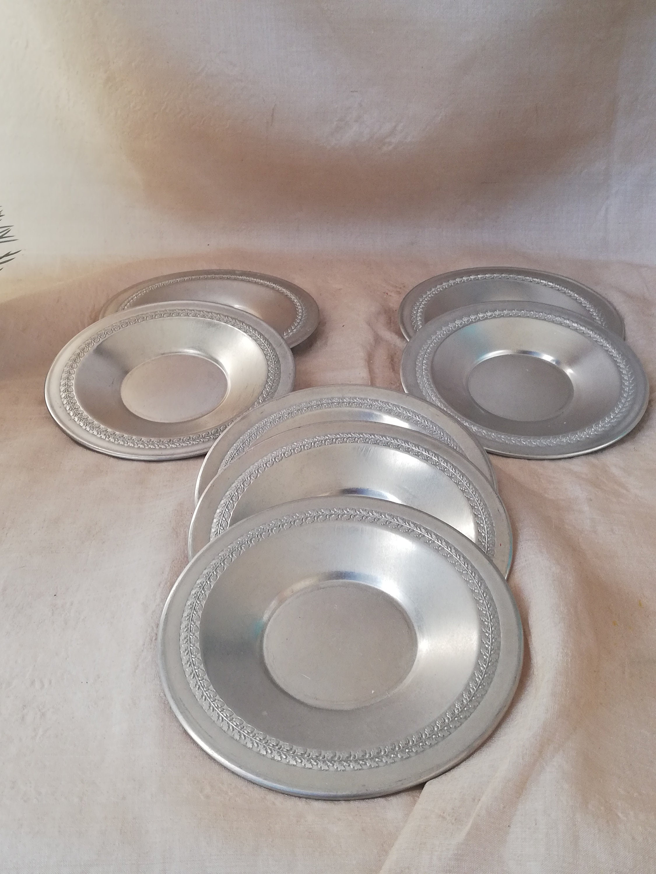 A Set of 8 Pewter Coasters Made in Italy. - Etsy