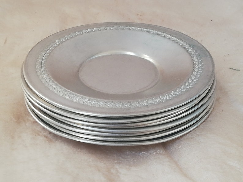 A Set of 8 Pewter Coasters Made in Italy. - Etsy