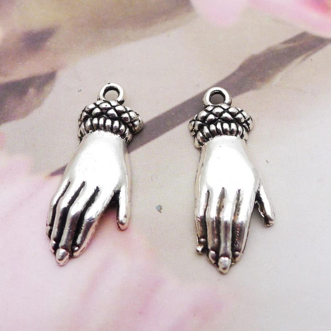 Bulk 100pcs Hand Charms DIY Jewelry Making Pendant Antique Silver - Etsy