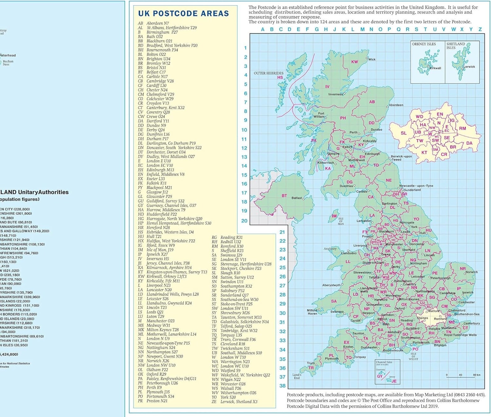 UK Wall Map Laminated Large Map Counties, District and Unitary ...