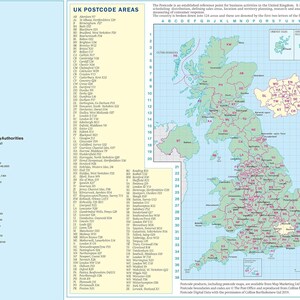 UK Wall Map Laminated Large Map Counties, District and Unitary ...