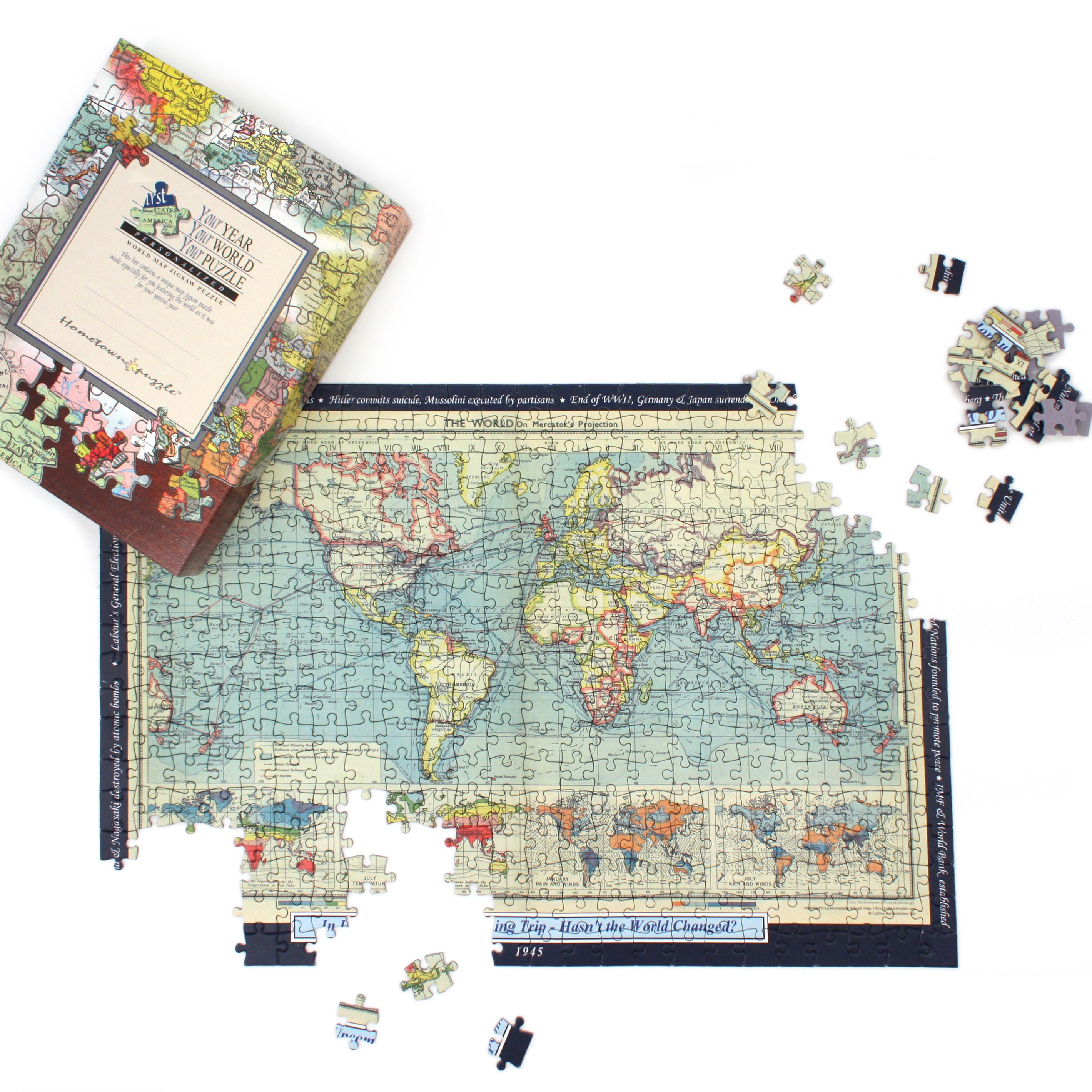 Personalised World Map Jigsaw Puzzle - Etsy UK