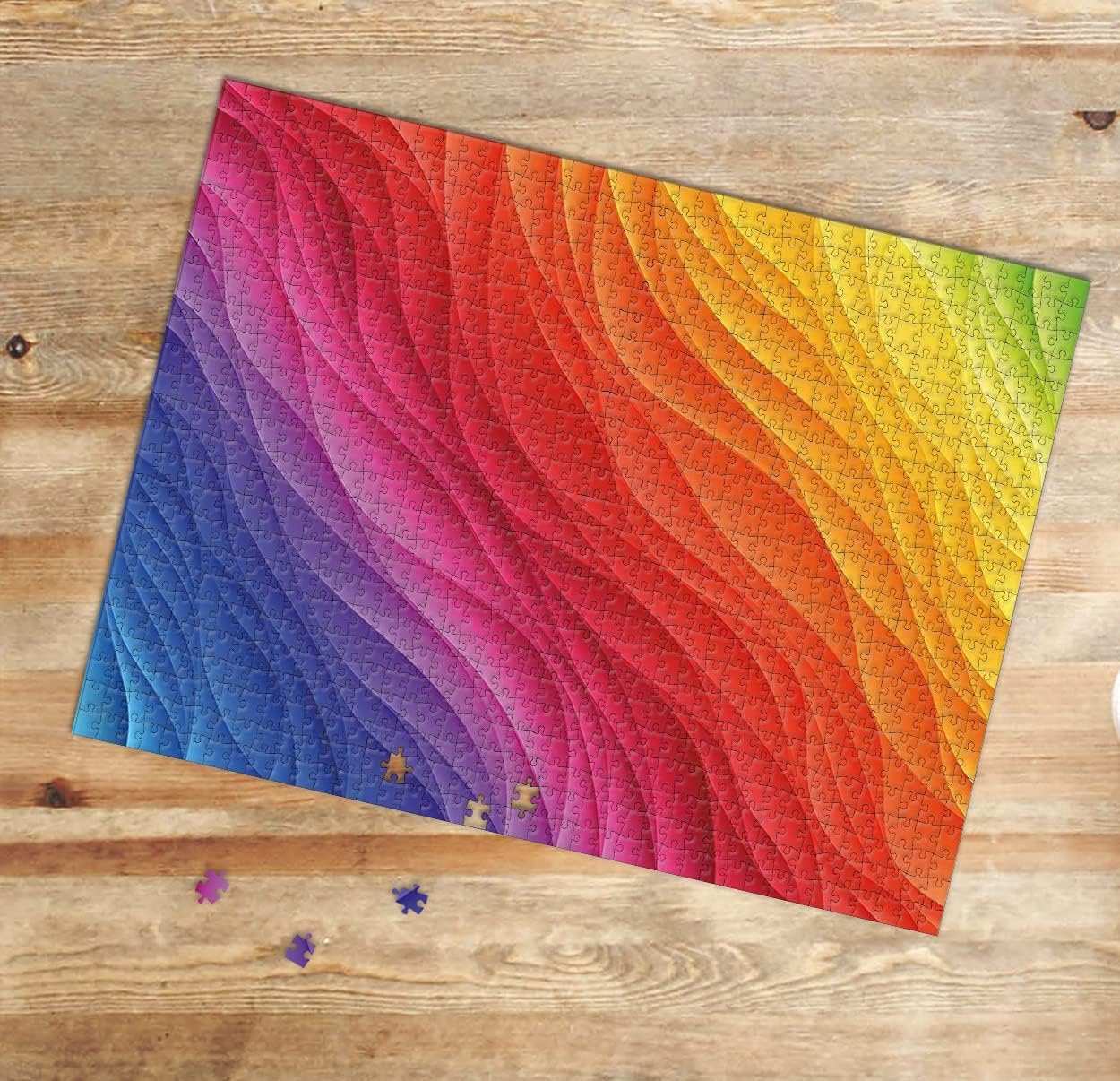 1000 Hard Jigsaw Puzzles Impossible Impuzzible Paper Wavy Rainbow for ...