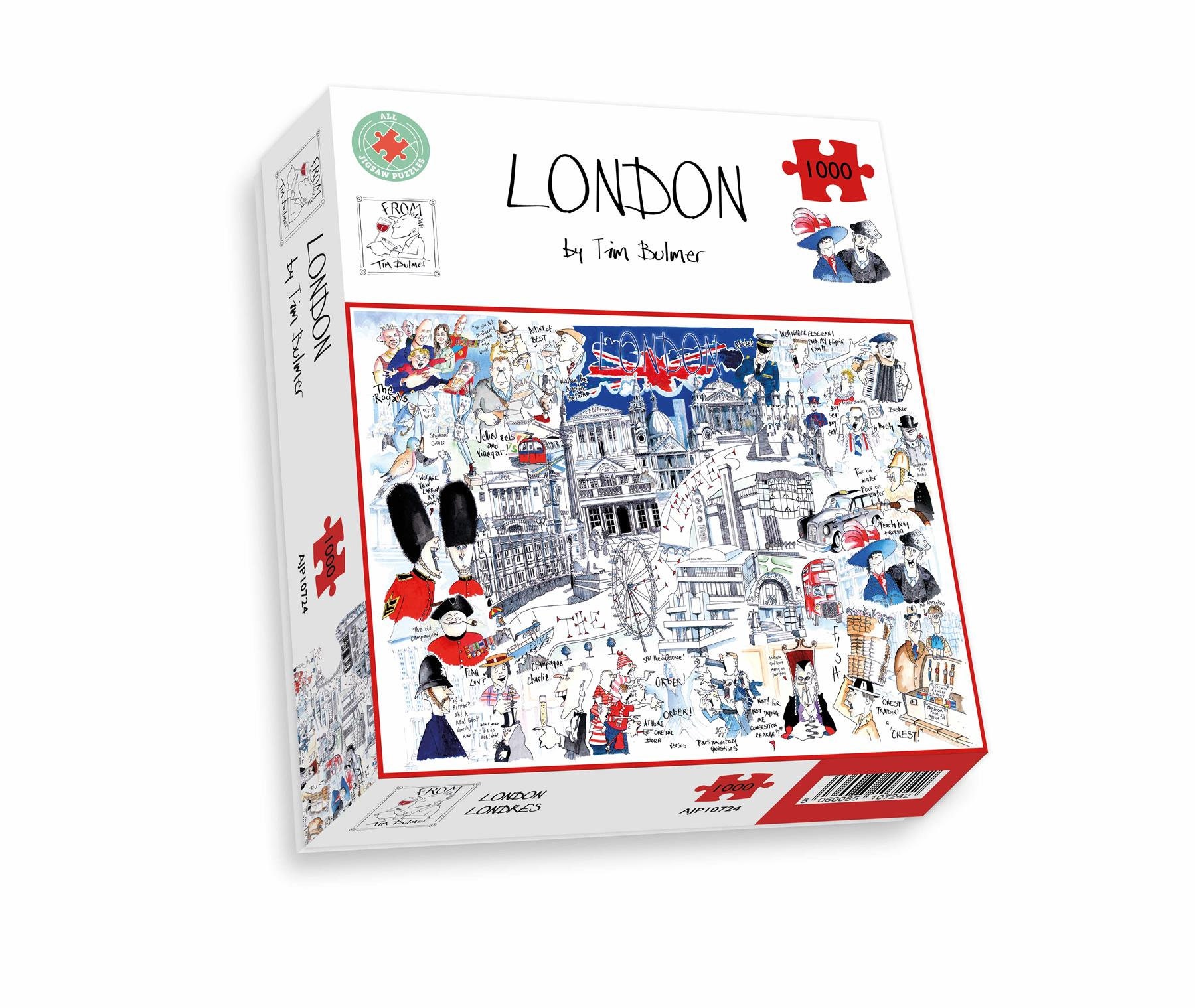 Comical Map of London Artwork by Tim Bulmer 1000 Piece Puzzle for ...