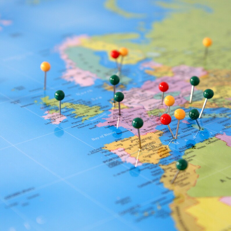 Personalised World Traveller Map - Etsy UK
