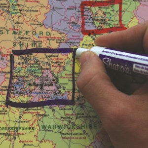 UK Wall Map Laminated Large Map Counties, District and Unitary ...