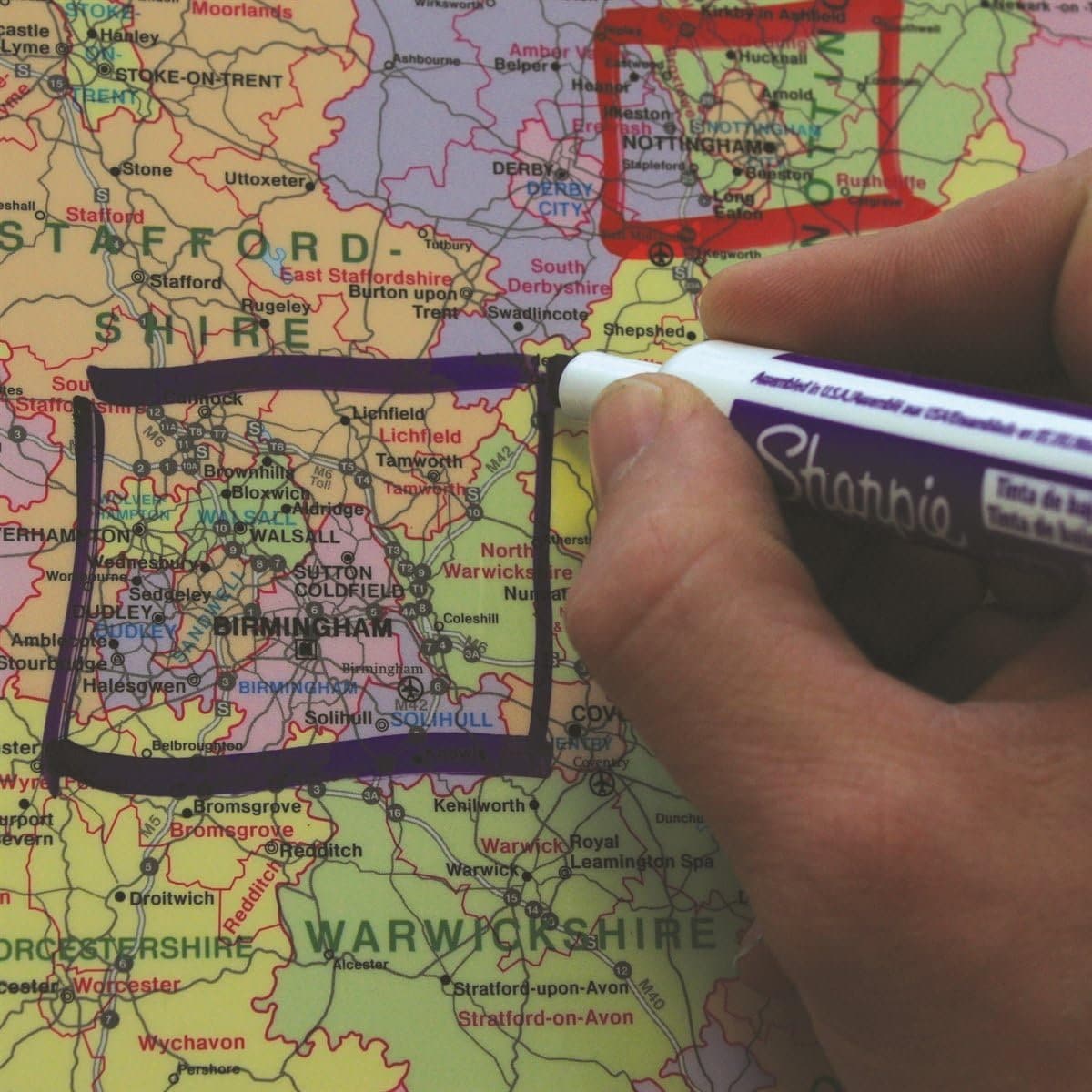 UK Wall Map Laminated Large Map Counties, District and Unitary ...