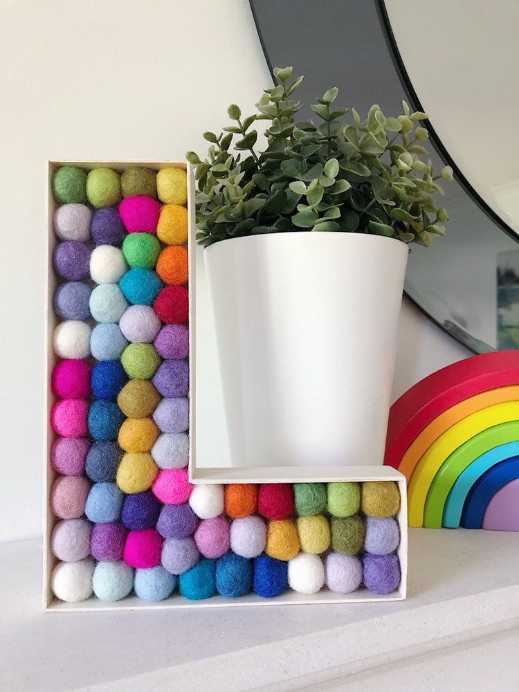 Letter 'L' Felt Ball Letter. Pom Pom Letter. Wooden | Etsy