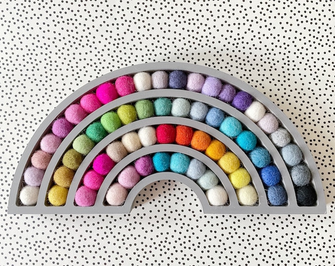 Fillable Award Trophy MDF Wood Shape Pom Pom Resin Felt Wool Ball Base ...