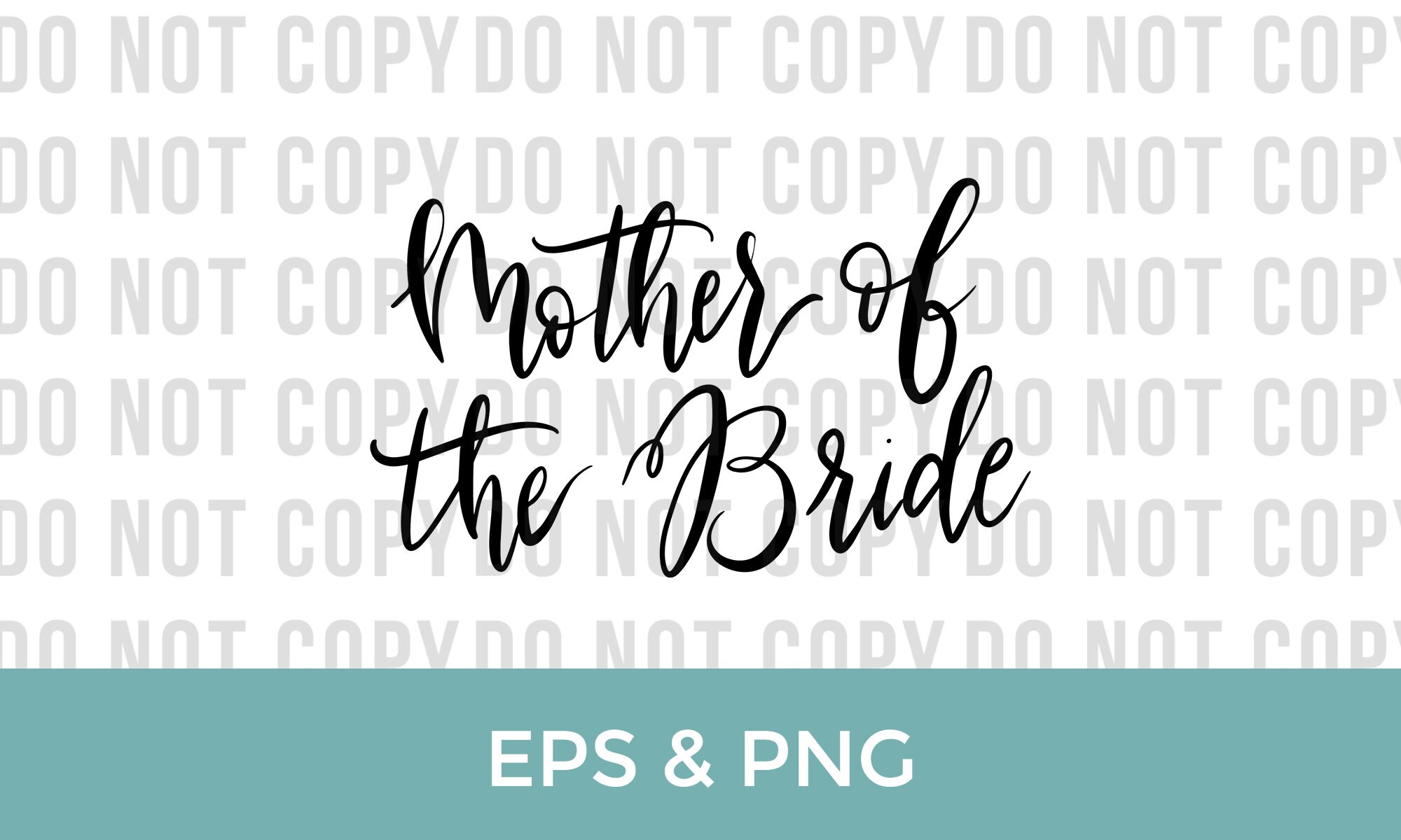 Mother of the Bride Calligraphy Lettering Design EPS PNG File - Etsy UK