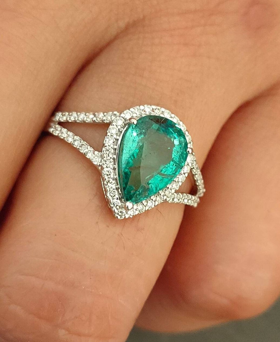 18k Gold Natural Emerald Eagle Ring Real Emerald Ring Emerald - Etsy