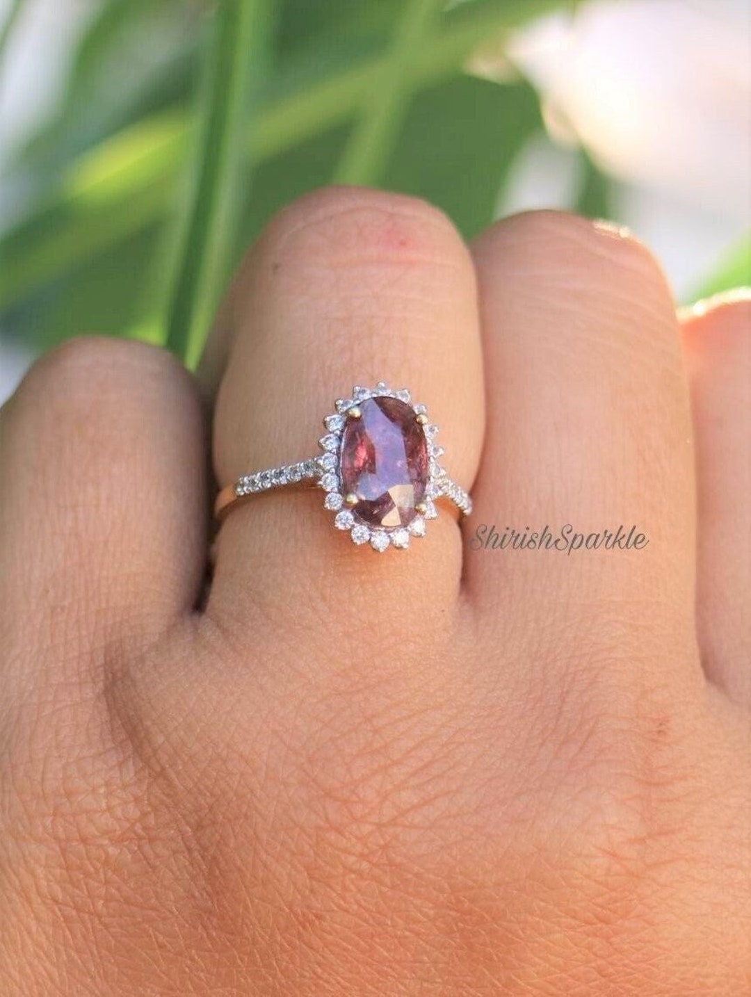 2.36CRT Natural Ruby Engagement Ring Ruby Ring Non Heated Ruby Diamond ...