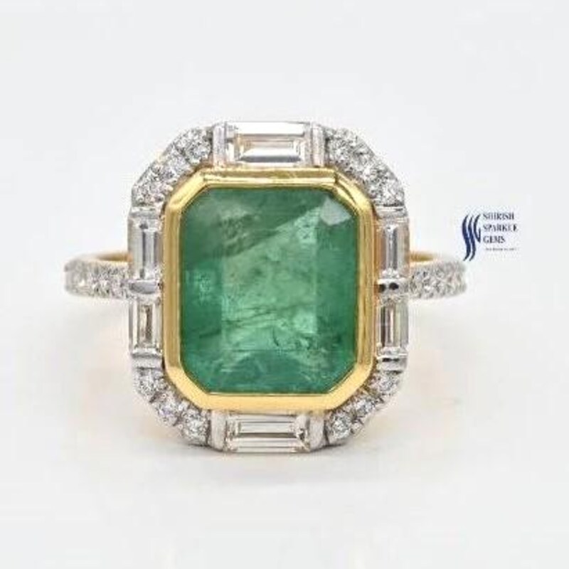 Rectangle Emerald - Etsy