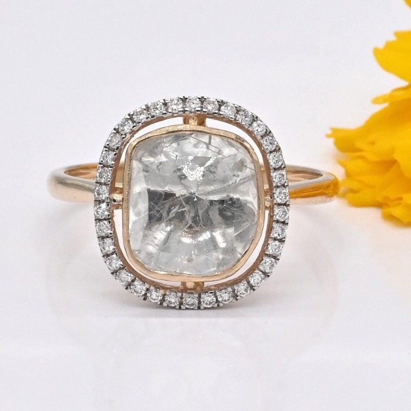 Diamond Slice Ring - Etsy