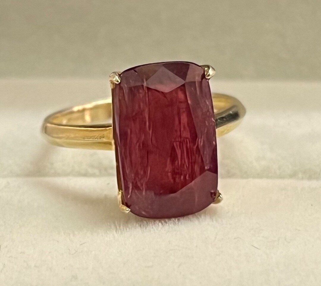 6.87CTW Rare Natural Ruby Brownish Red 6.87 Wedding Anniversary Ring ...