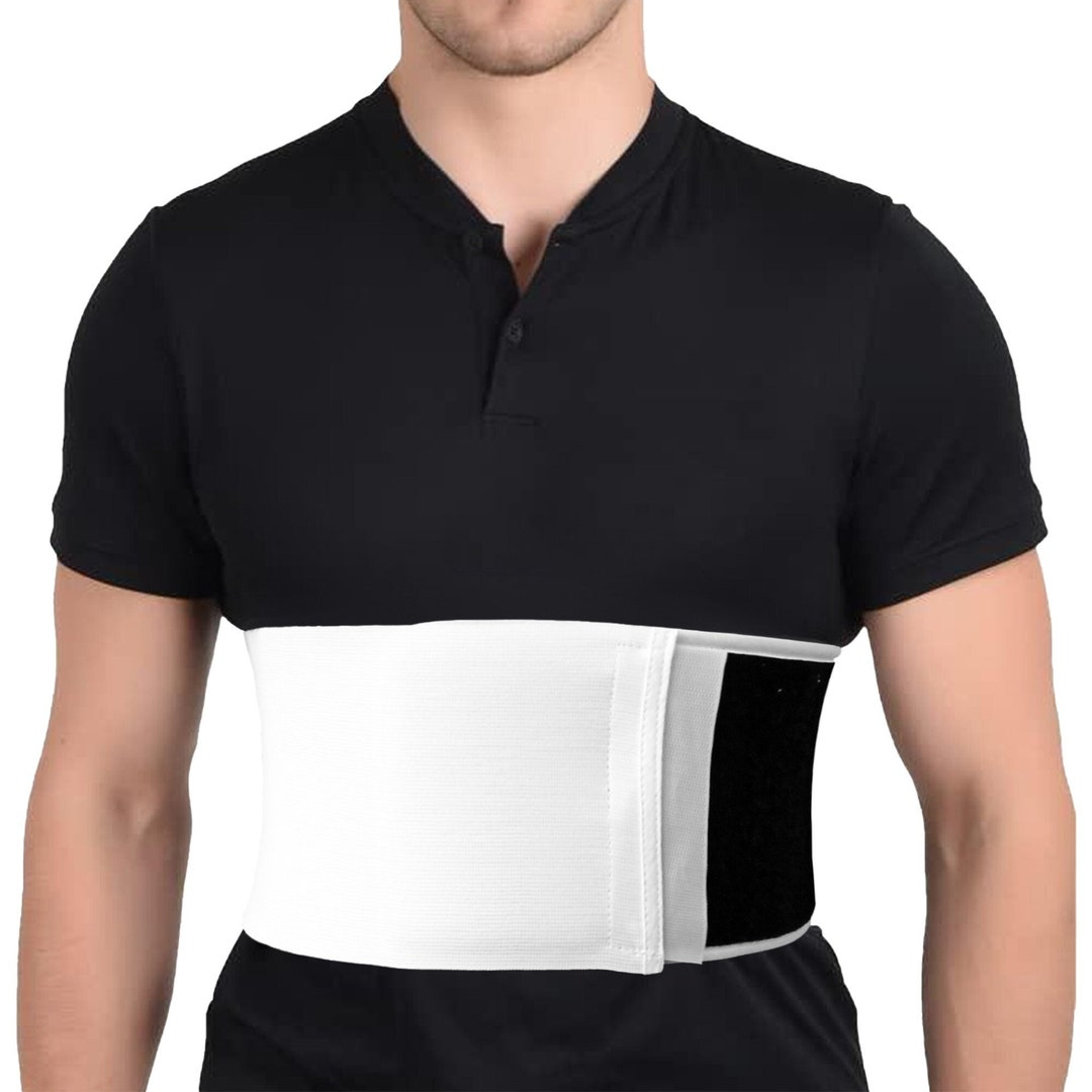 Rib Brace for Men, 6" Elastic, Foam Chest Wrap Universal Adjustable ...