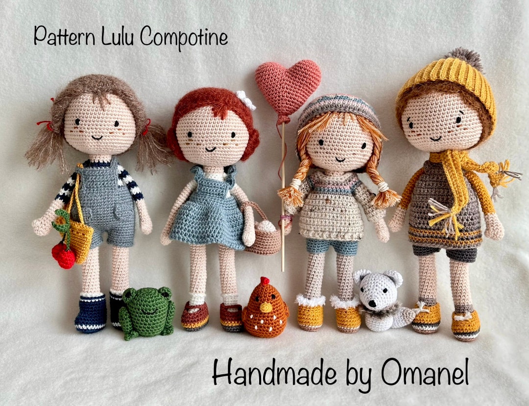 Boyfriends Crochet Dolls Handmade by Omanel Pattern by Lulu Compotine ...