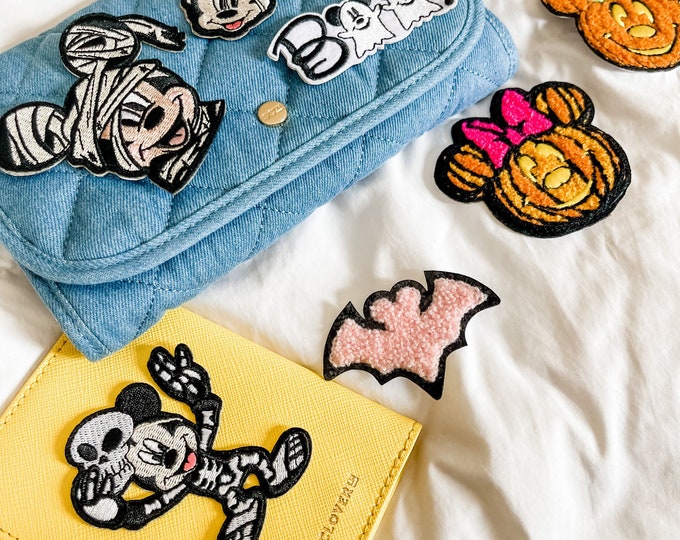 Iron on Disney Halloween Iron on Mickey Ghost Patch- Minnie Mouse Ghost ...