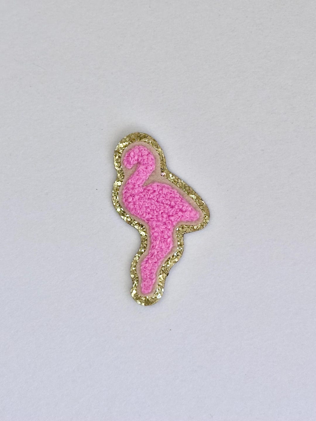 Pink Flamingo Patch: Glitter Accent, Stick/iron/sew-on - Etsy