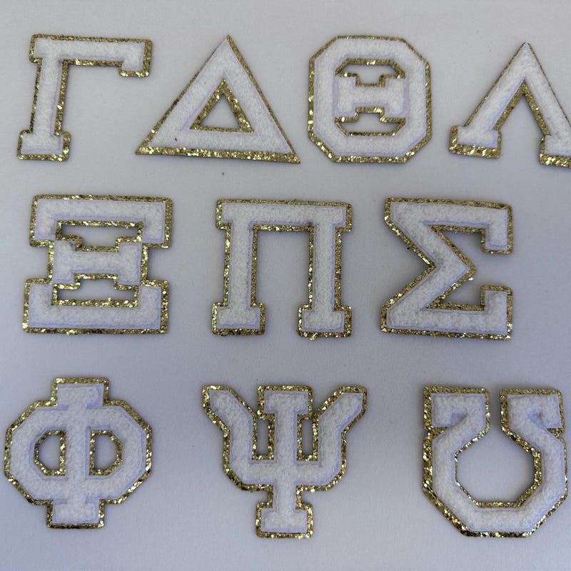 Sew on Greek Letters - Etsy