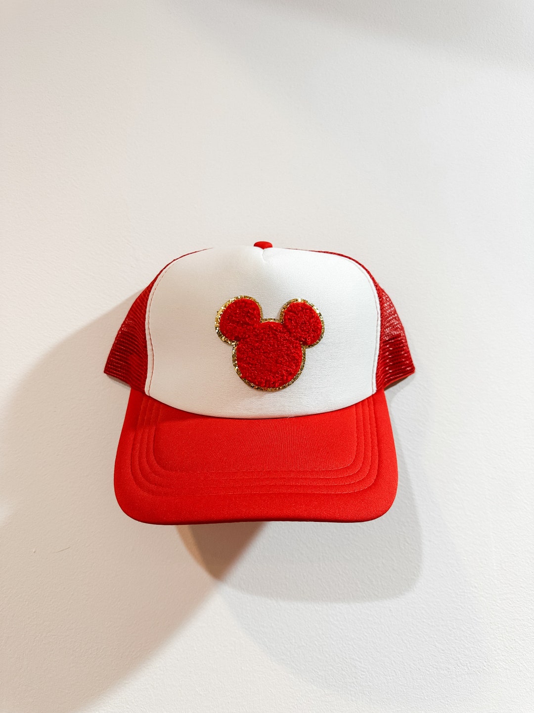 Mickey Mouse Red Trucker Hat - Etsy