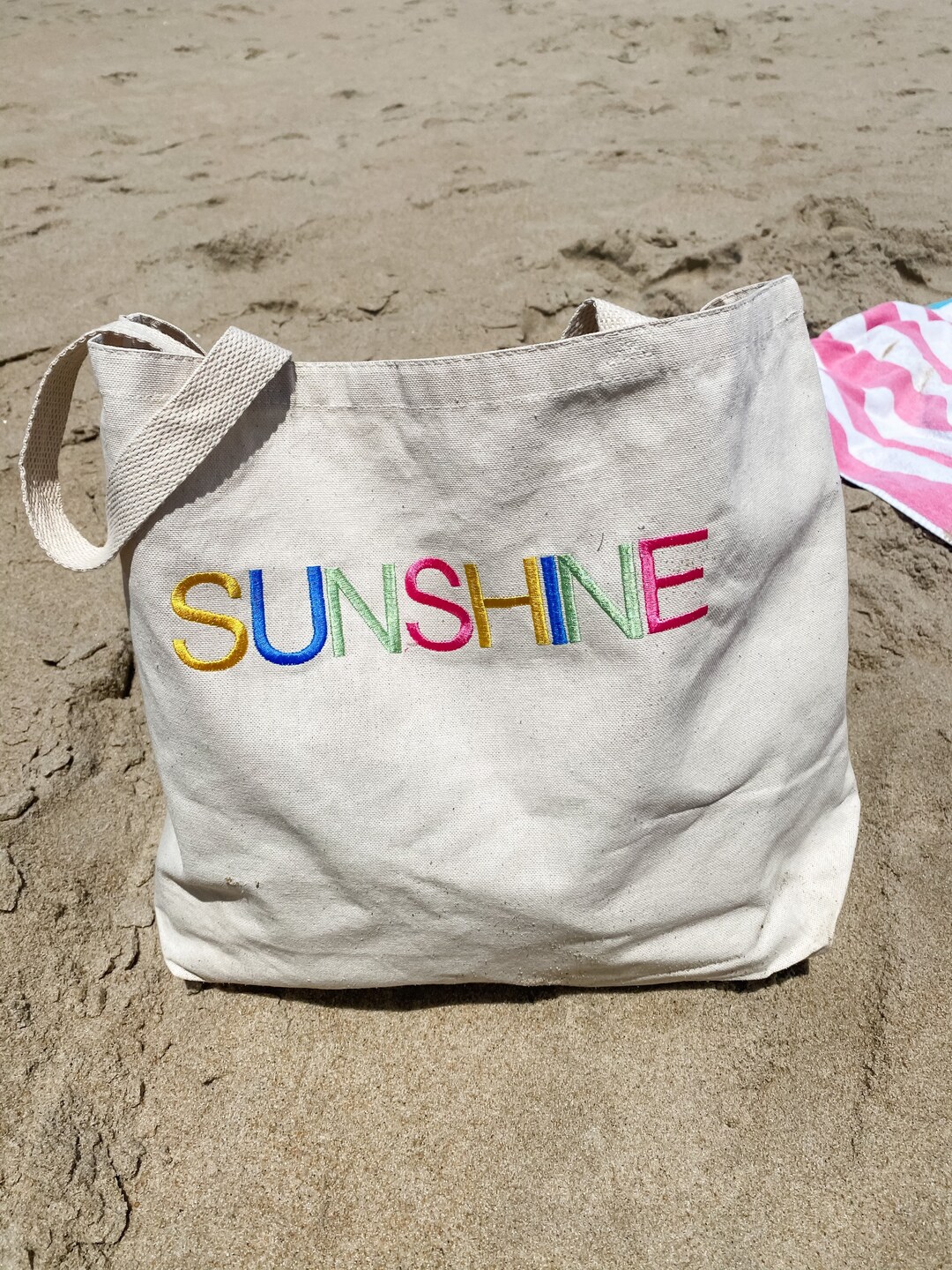 Large Summer Sunshine Beach Bag - Beach Trip - Honeymoon Bag - Shore ...