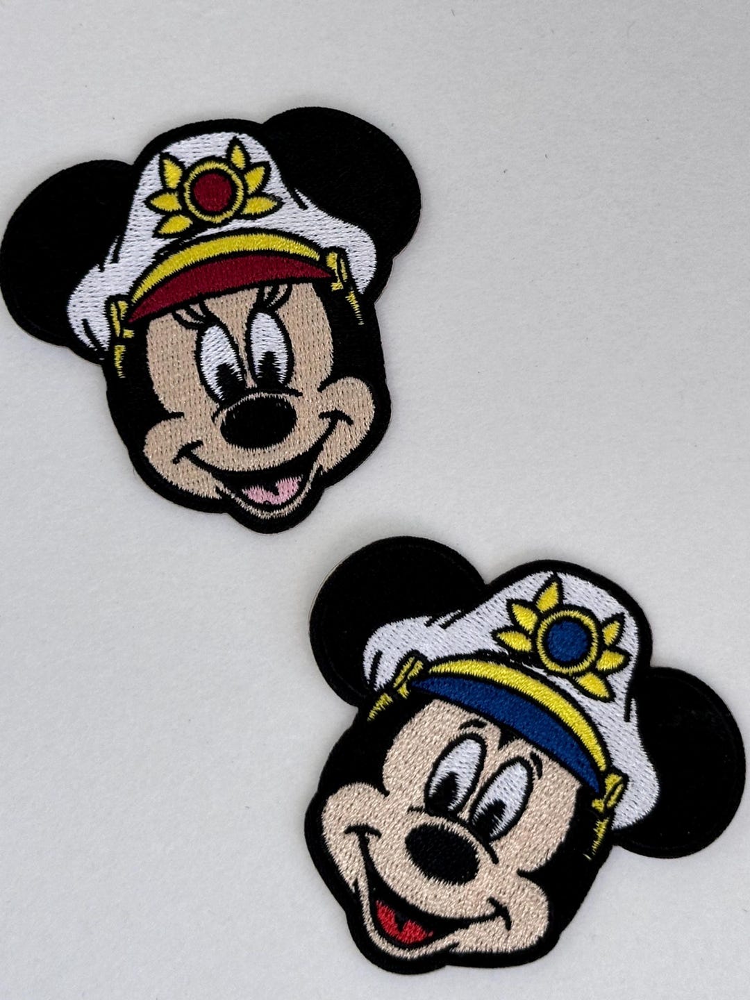 Captain Mickey and Minnie Patches Stick on - Iron on - Sew on - Sticker ...