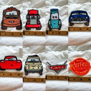Disney Cars Patches 3M Stick on Patches for Backpacks, Lunchboxes ...