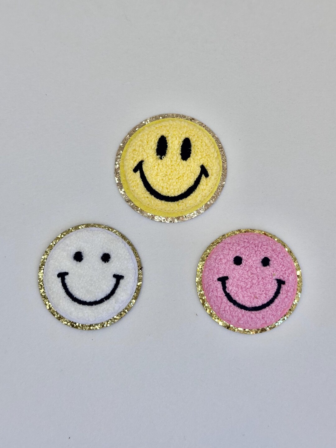 Smiley Face Patches Stick on - Iron on - Sew on - Sticker Patches - Etsy
