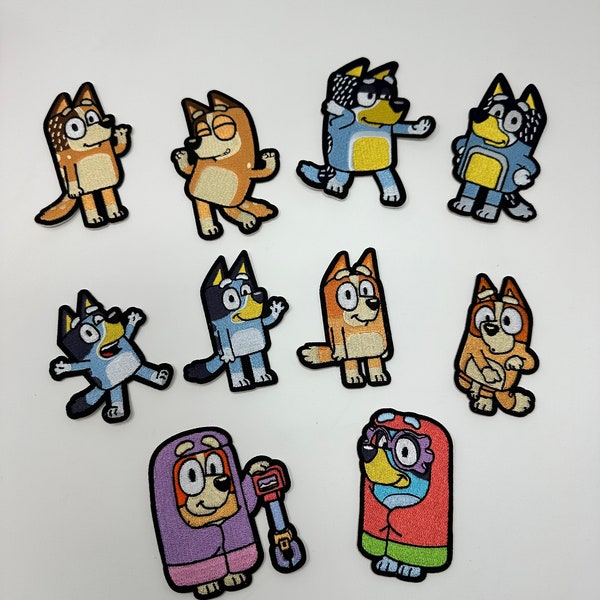Bluey Bingo Iron on Patches - Etsy
