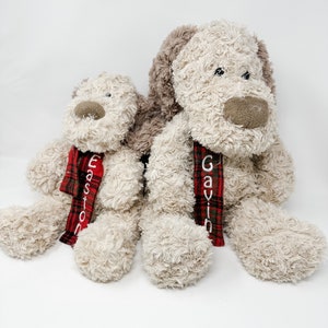 Stuffed Plush Dog With Scarf - Christmas Plush - Personalized ...