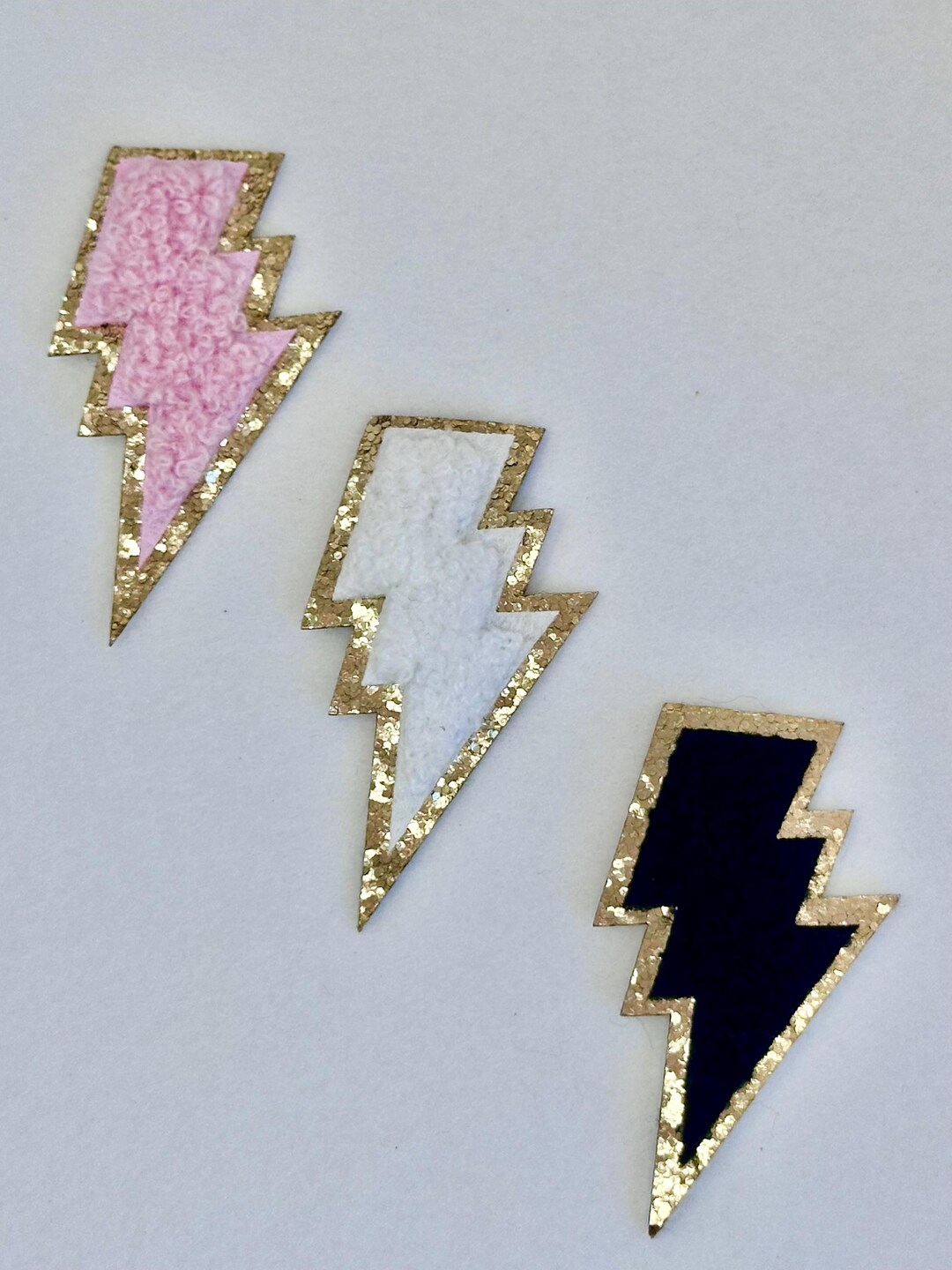 Lightning Bolt Patches Stick on Iron on Sew on Sticker Patches - Etsy
