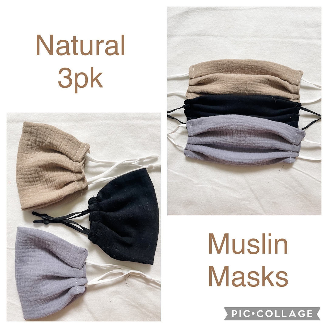 Muslin SOFT Face Mask - Super Soft and Comfortable! Breathable Muslin ...