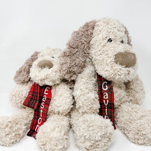 Stuffed Plush Dog With Scarf - Christmas Plush - Personalized ...