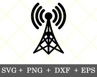 Radio Tower Svg - Etsy