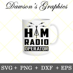 Instant Download!!! Ham Radio Operator With Tower Design Svg Amateur ...
