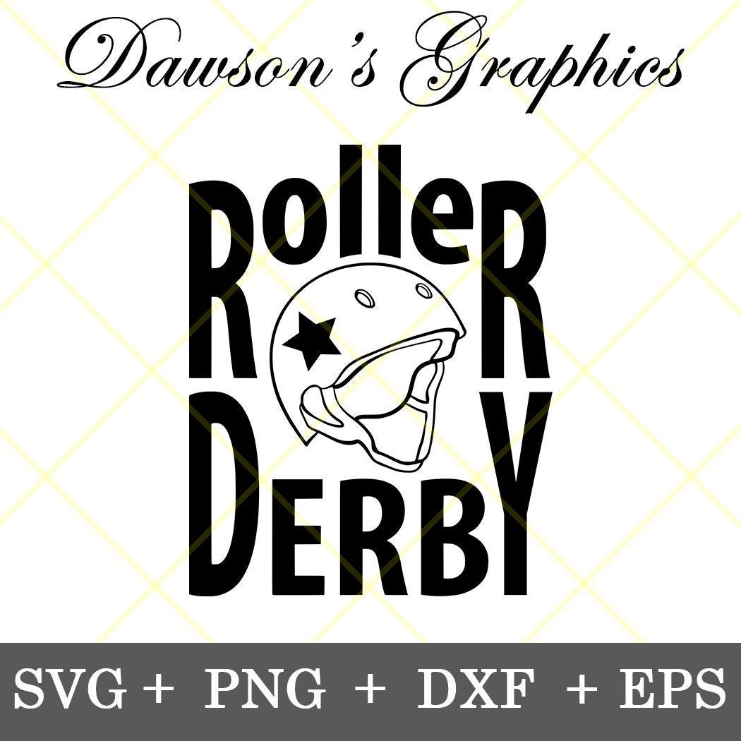 Roller Derby Design With Helmet Svg Roller Skating - Etsy