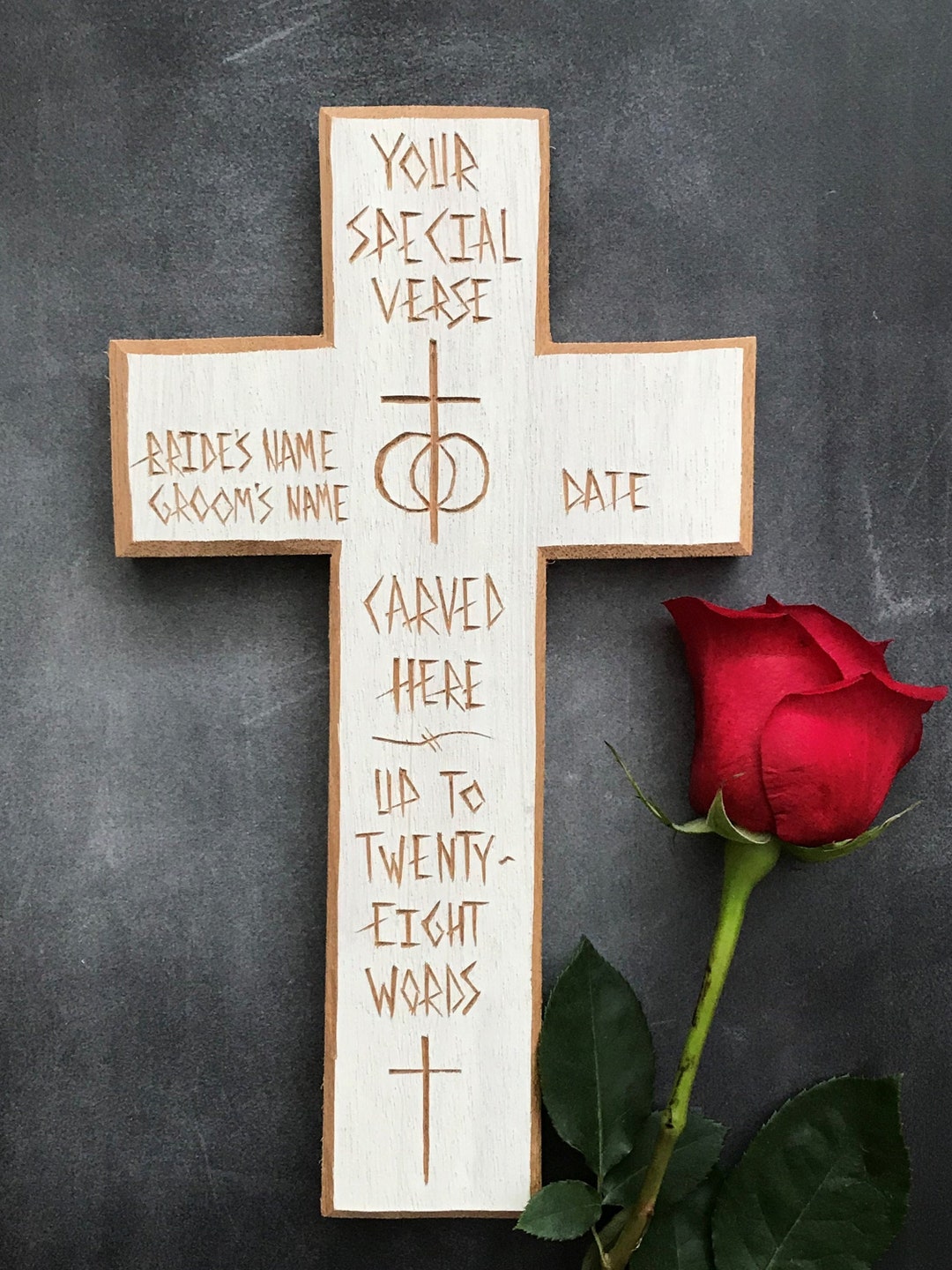 Custom Wedding Cross, Personalized Wedding Cross, Bible Verse Wedding ...