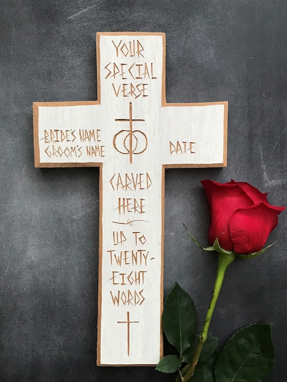 Custom Wedding Cross Personalized Wedding Cross Bible Verse - Etsy