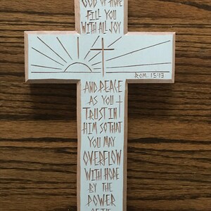 Hope Cross, Religious Encouragement Gift, Cross With Bible Verse - Etsy
