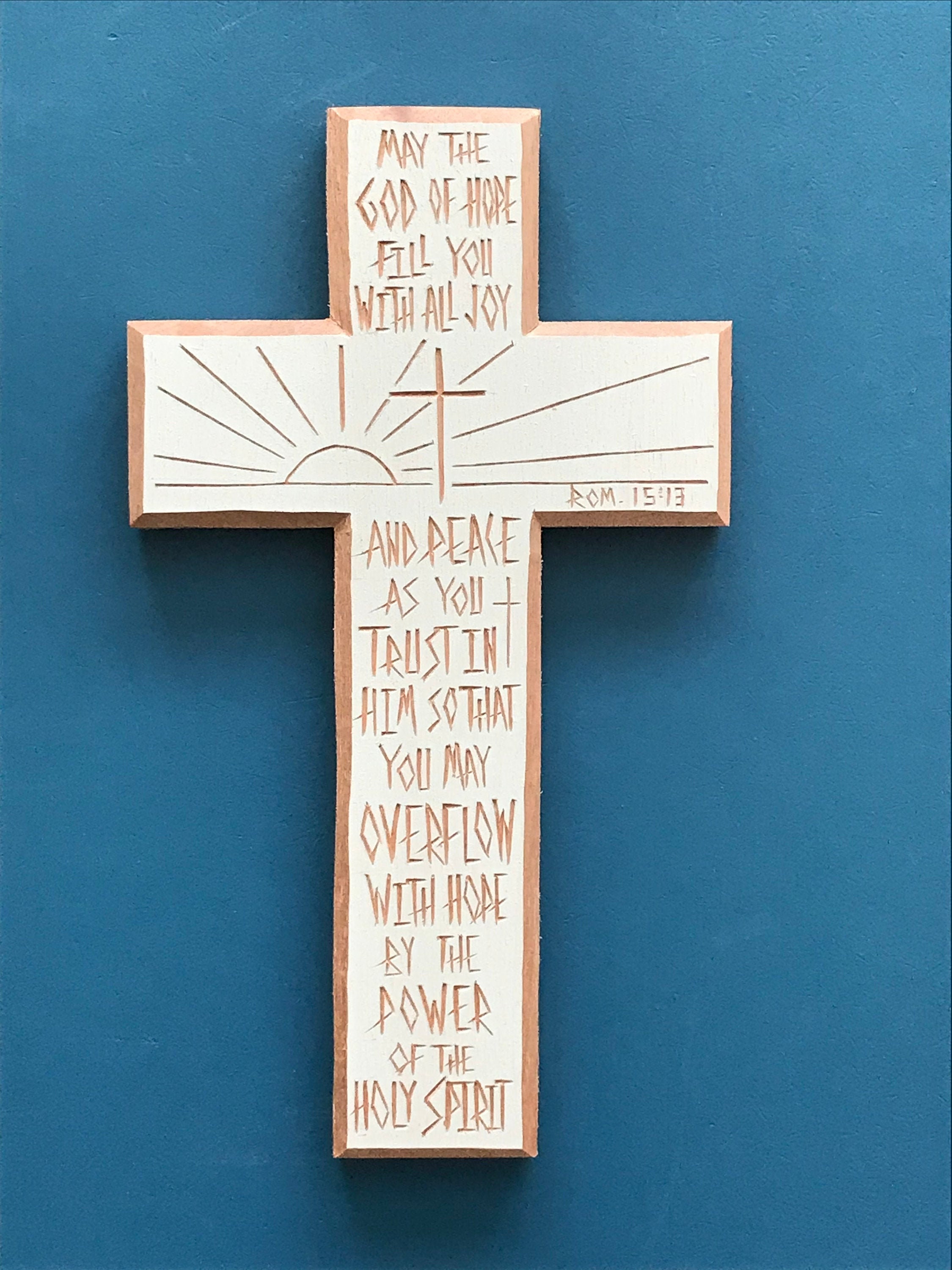Hope Cross, Religious Encouragement Gift, Cross With Bible Verse - Etsy