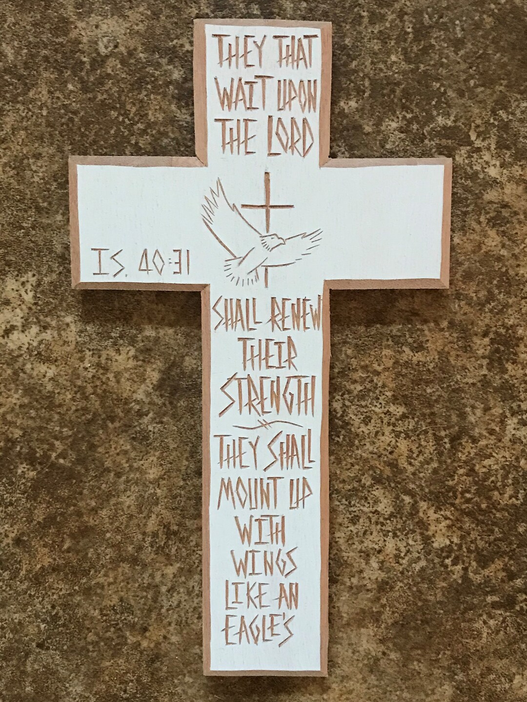 Isaiah 40, Cross With Encouraging Bible Verse, Inspiring Wall Cross - Etsy
