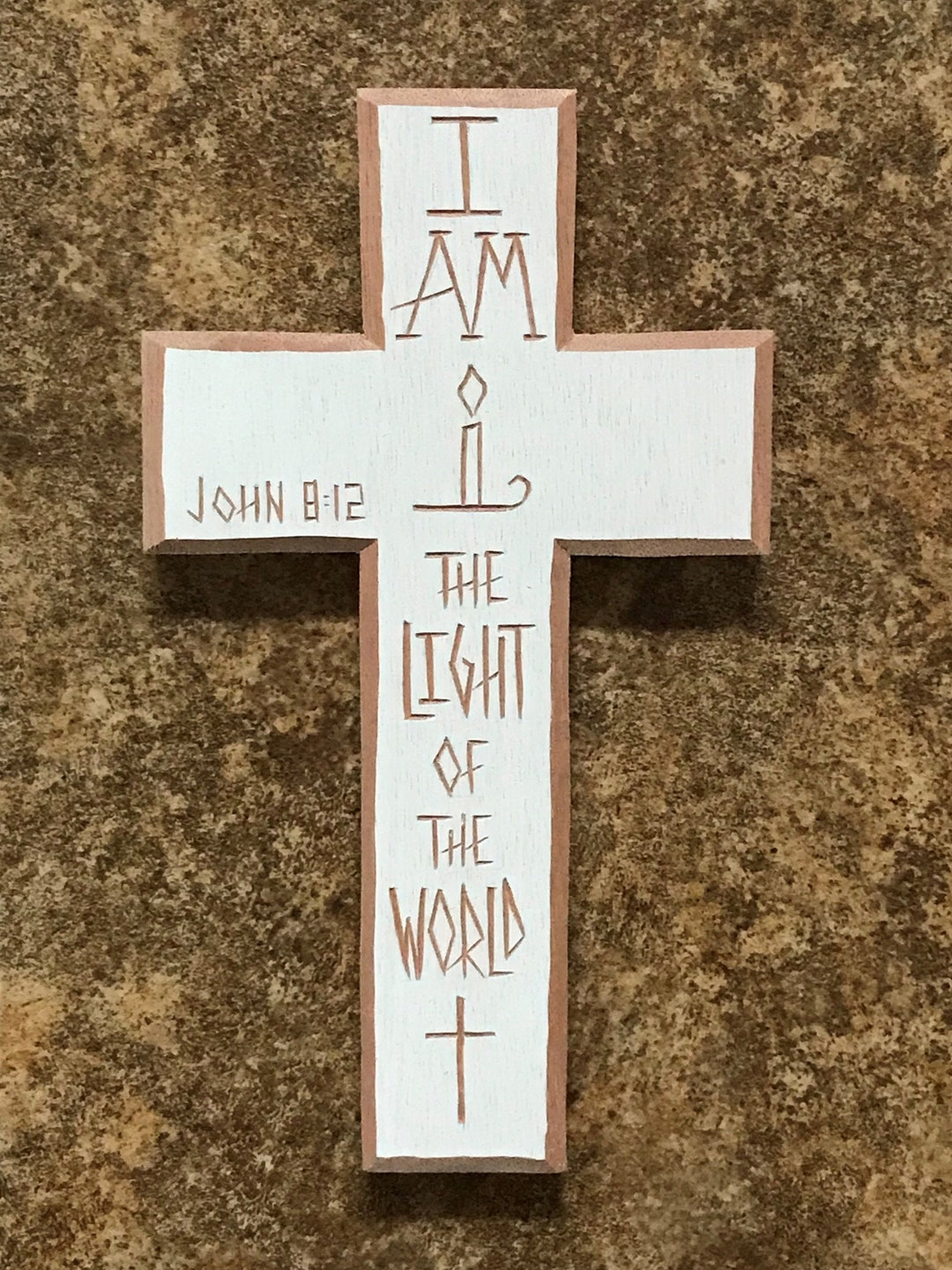 John 8, Cross With Bible Verse - Etsy